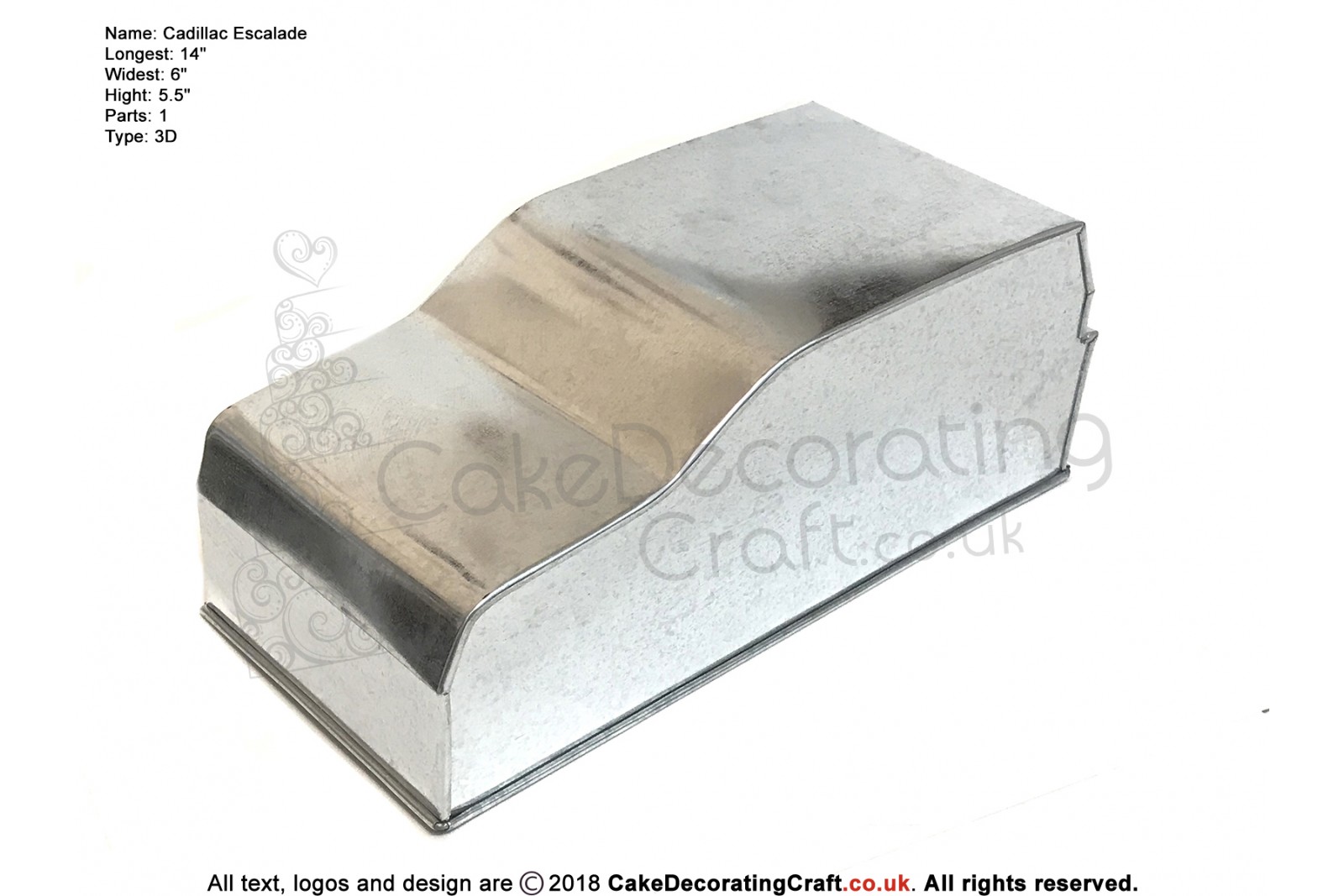 Cadillac Escalade | Novelty Shape | Cake Baking Tins and Pans | 3" Deep