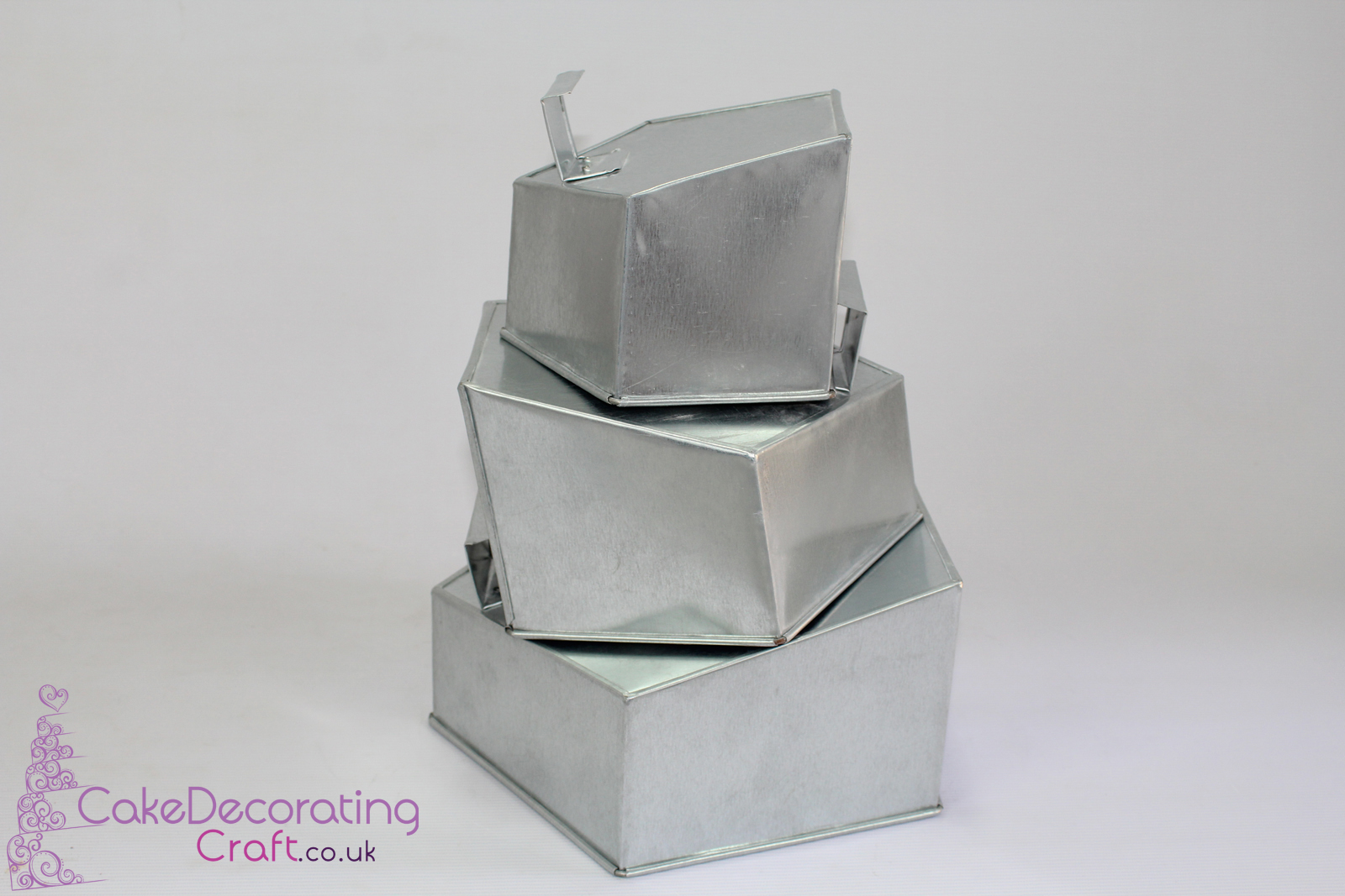Topsy Turvy Hexagon Baking Tins Pans | 6 8 10 " | 3 Tiers Multilayer ...